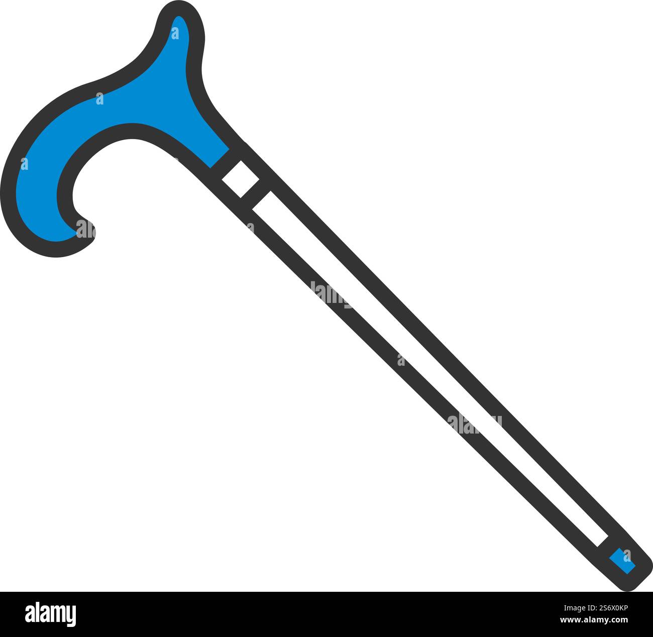 Walking Stick Icon. Editable Bold Outline With Color Fill Design ...