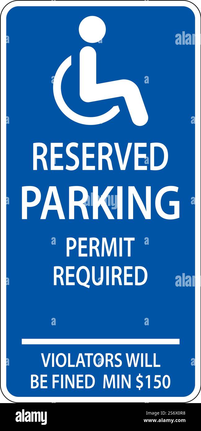 Handicap Parking Sign On White Background Stock Vector Image & Art - Alamy