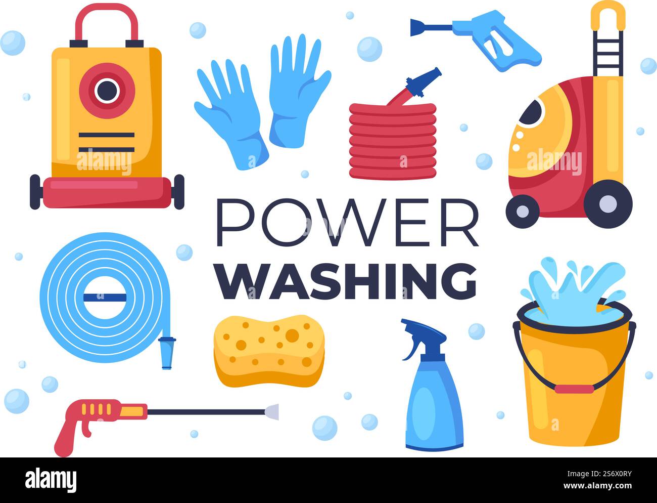 Power Washing Machine Cleaner with Various Cleaning Tools and Outside ...