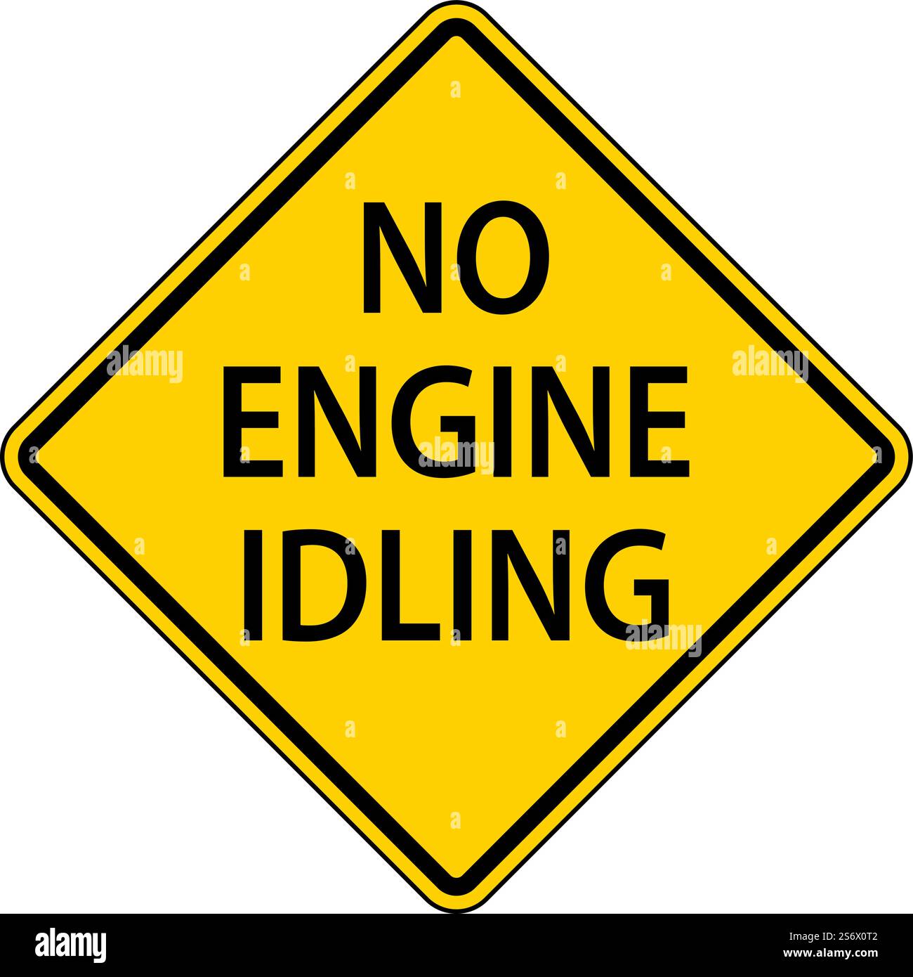 No Engine Idling Sign On White Background Stock Vector Image & Art - Alamy