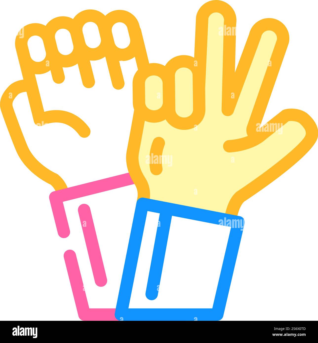 underwater sign language color icon vector. underwater sign language ...