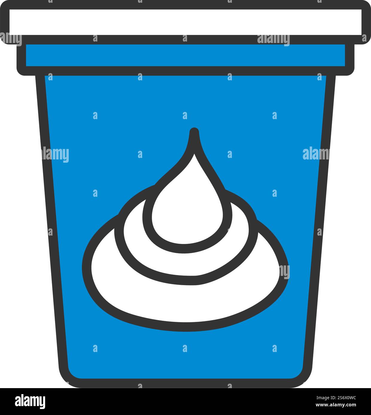 Sour Cream Icon. Editable Bold Outline With Color Fill Design. Vector ...