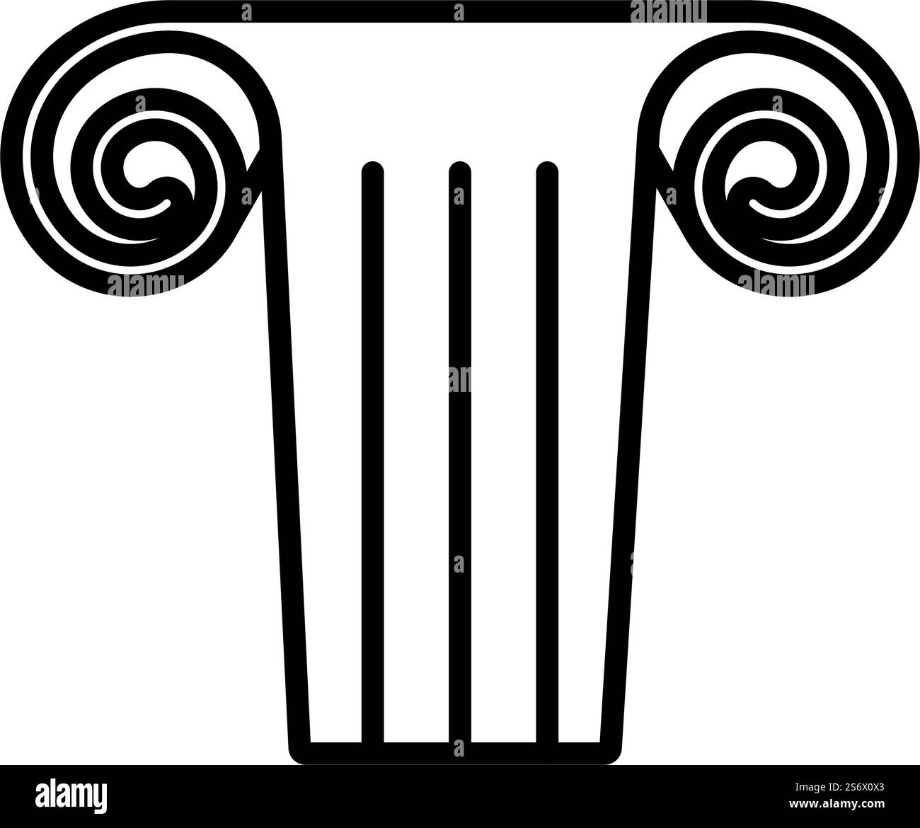 Icon Of Antique Column. Bold outline design with editable stroke width ...