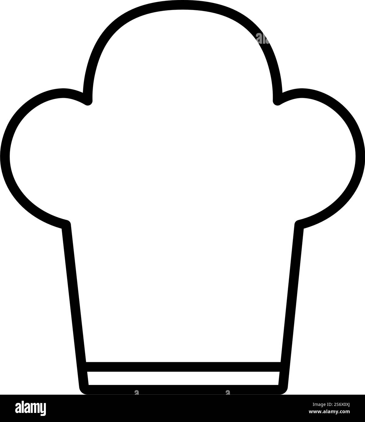 Icon Of Chief Cap. Bold outline design with editable stroke width ...