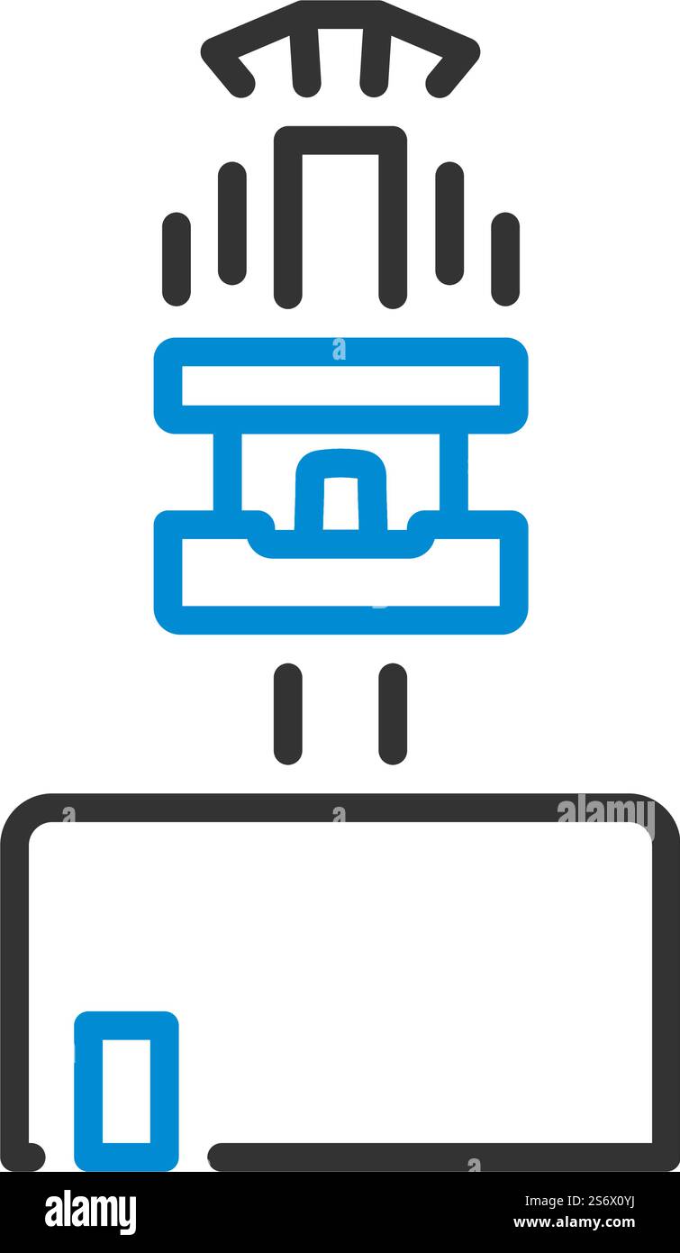 Free-fall Ride Icon. Editable Bold Outline With Color Fill Design ...