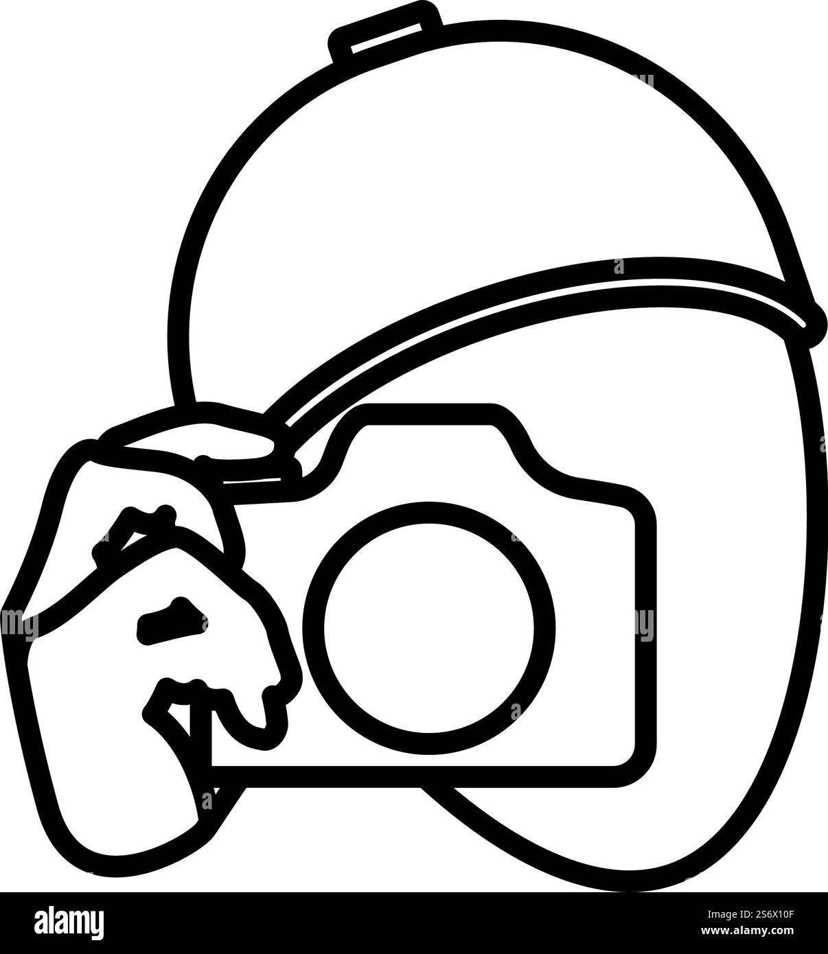 Detective With Camera Icon. Bold outline design with editable stroke ...