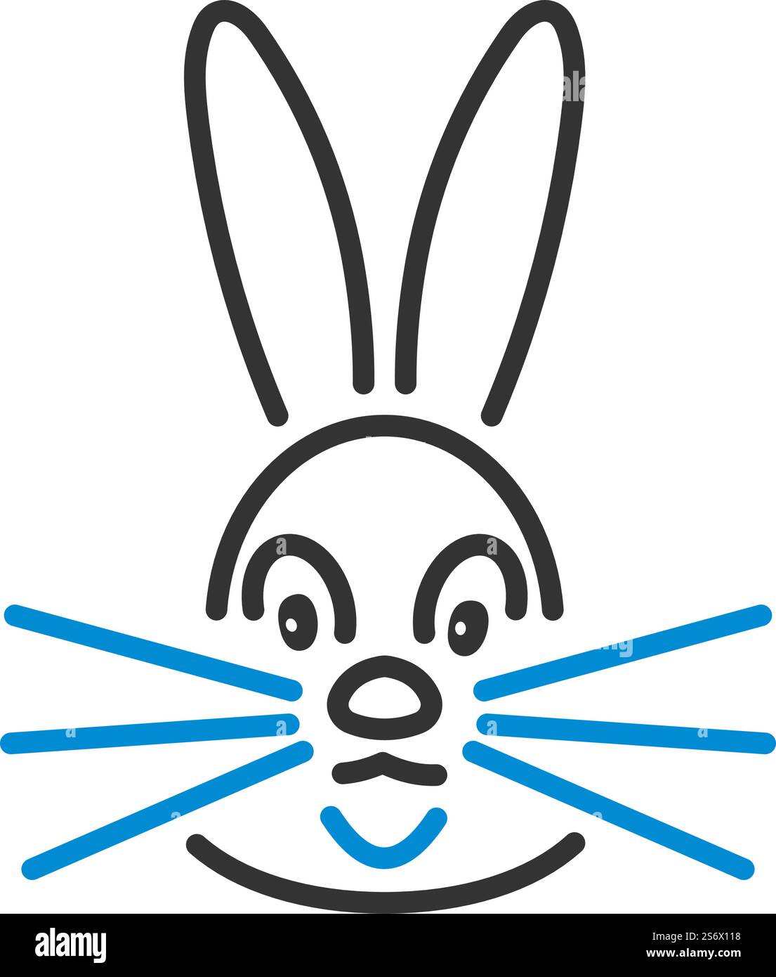 Hare Puppet Doll Icon. Editable Bold Outline With Color Fill Design ...