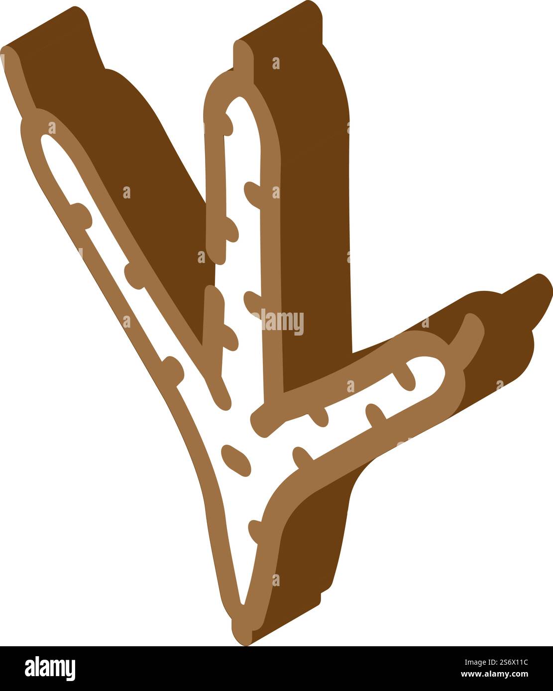 chicken hoof print isometric icon vector. chicken hoof print sign ...