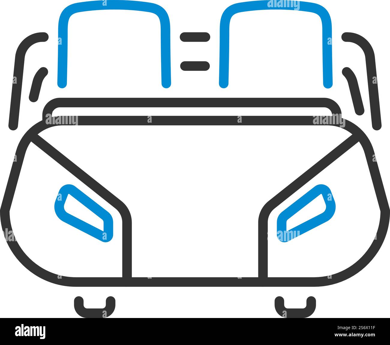 Roller Coaster Cart Icon. Editable Bold Outline With Color Fill Design ...
