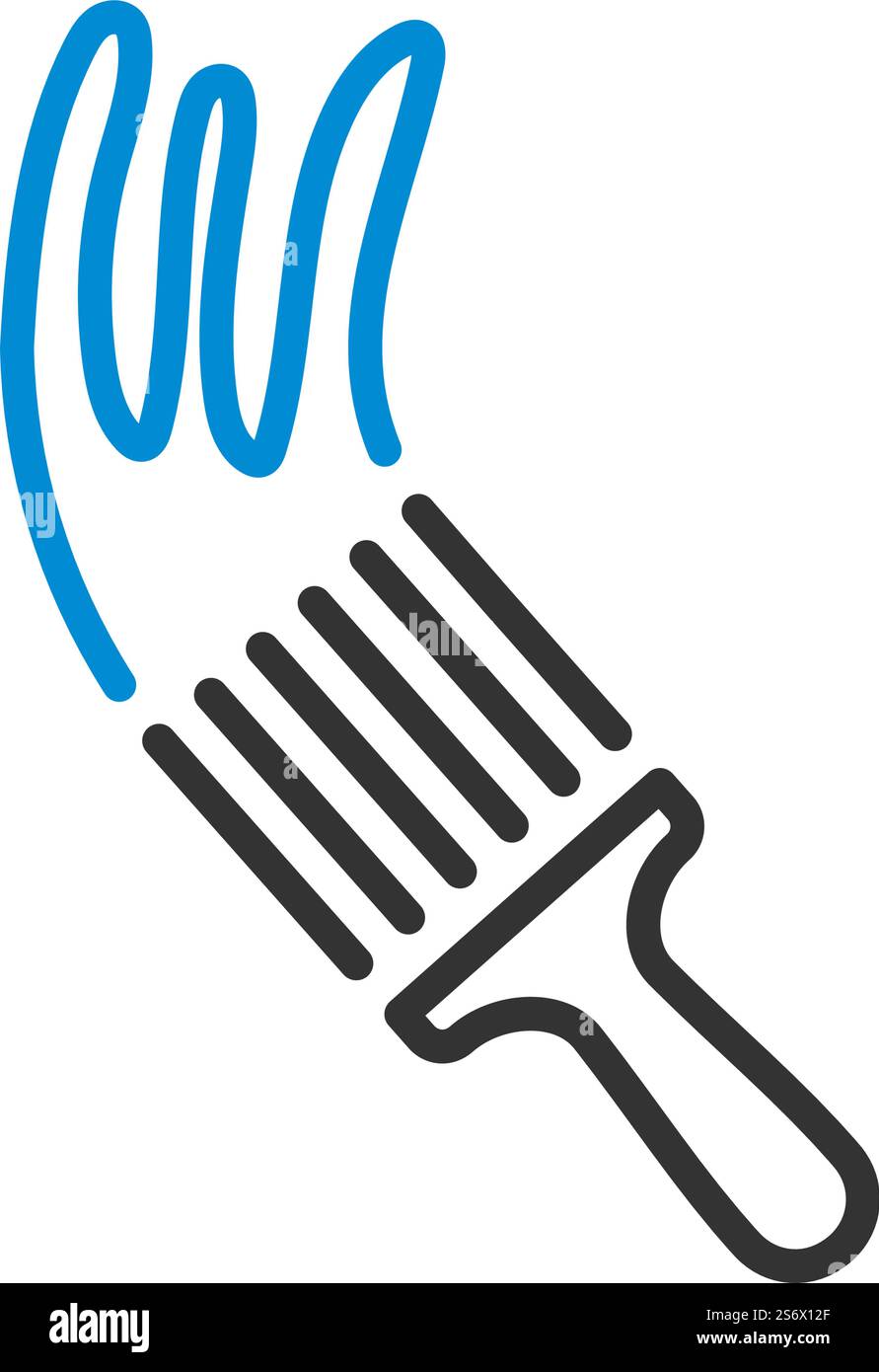 Paint Brush Icon. Bold outline design with editable stroke width ...