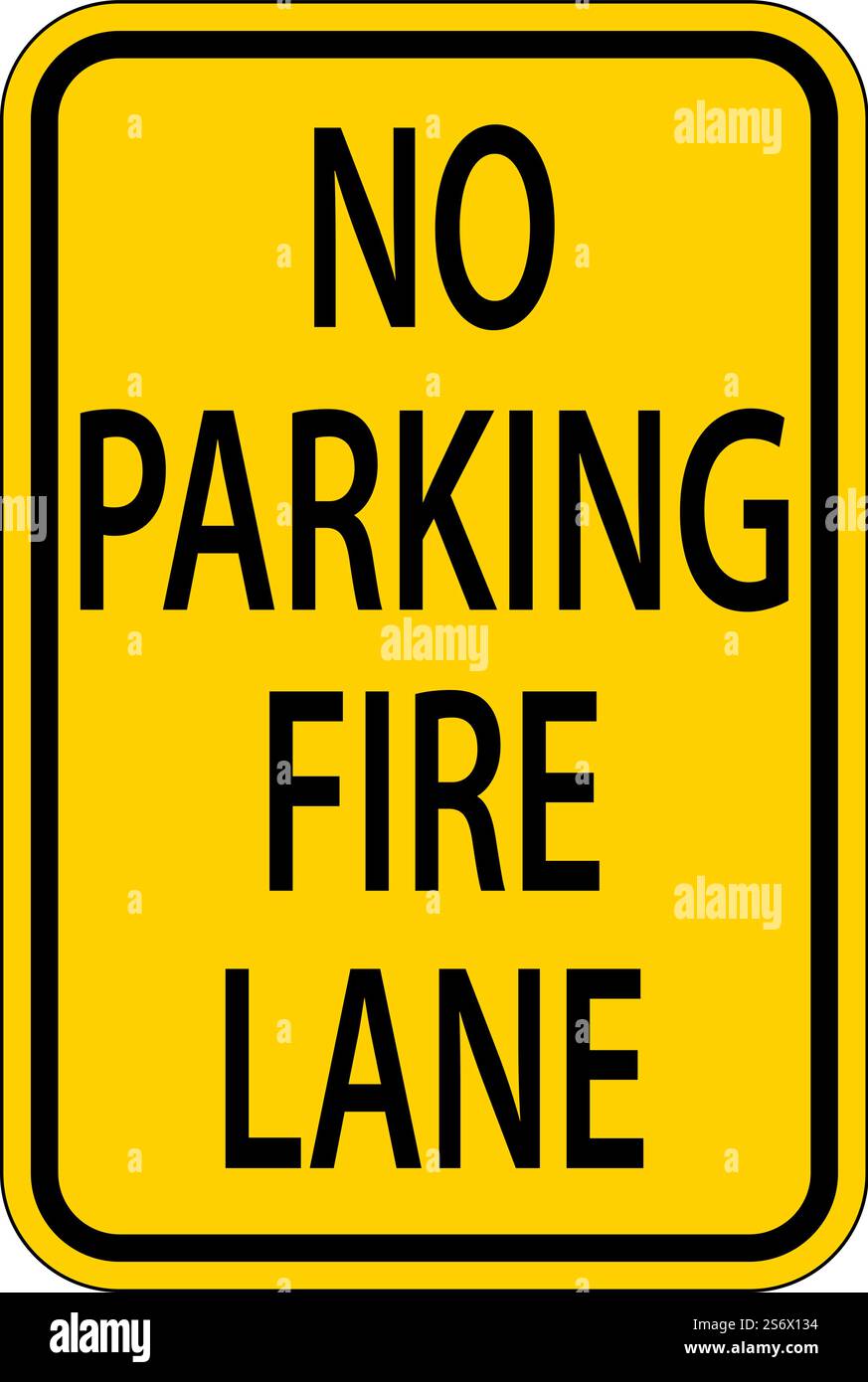 No Parking Fire Lane Sign On White Background Stock Vector Image & Art ...