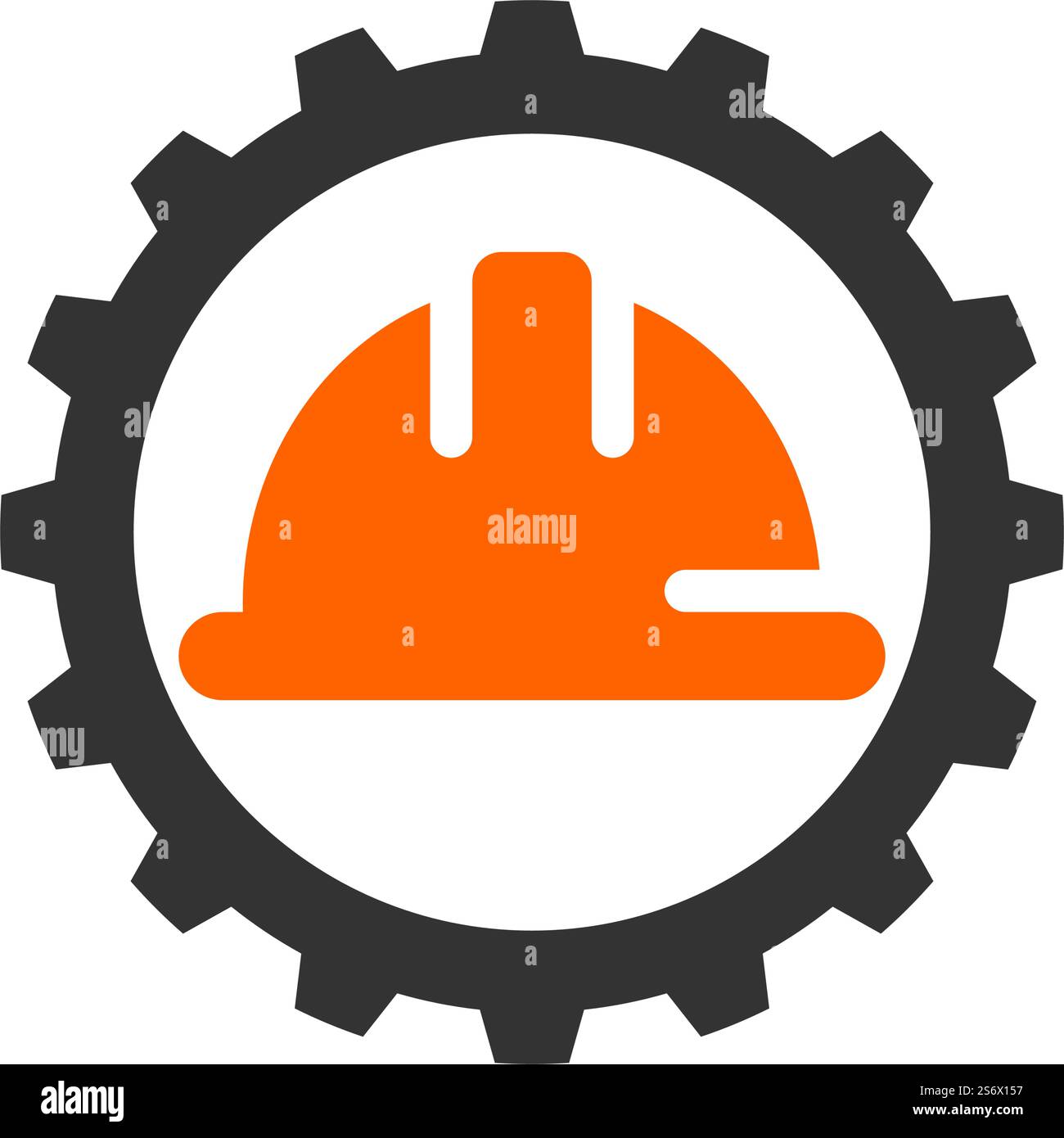 Construction worker hat or worker helmet logo vector flat design Stock Vector Image & Art - Alamy