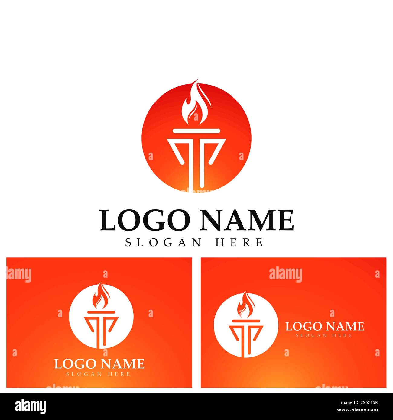torch icon. Vector image for logos websites applications and thematic ...