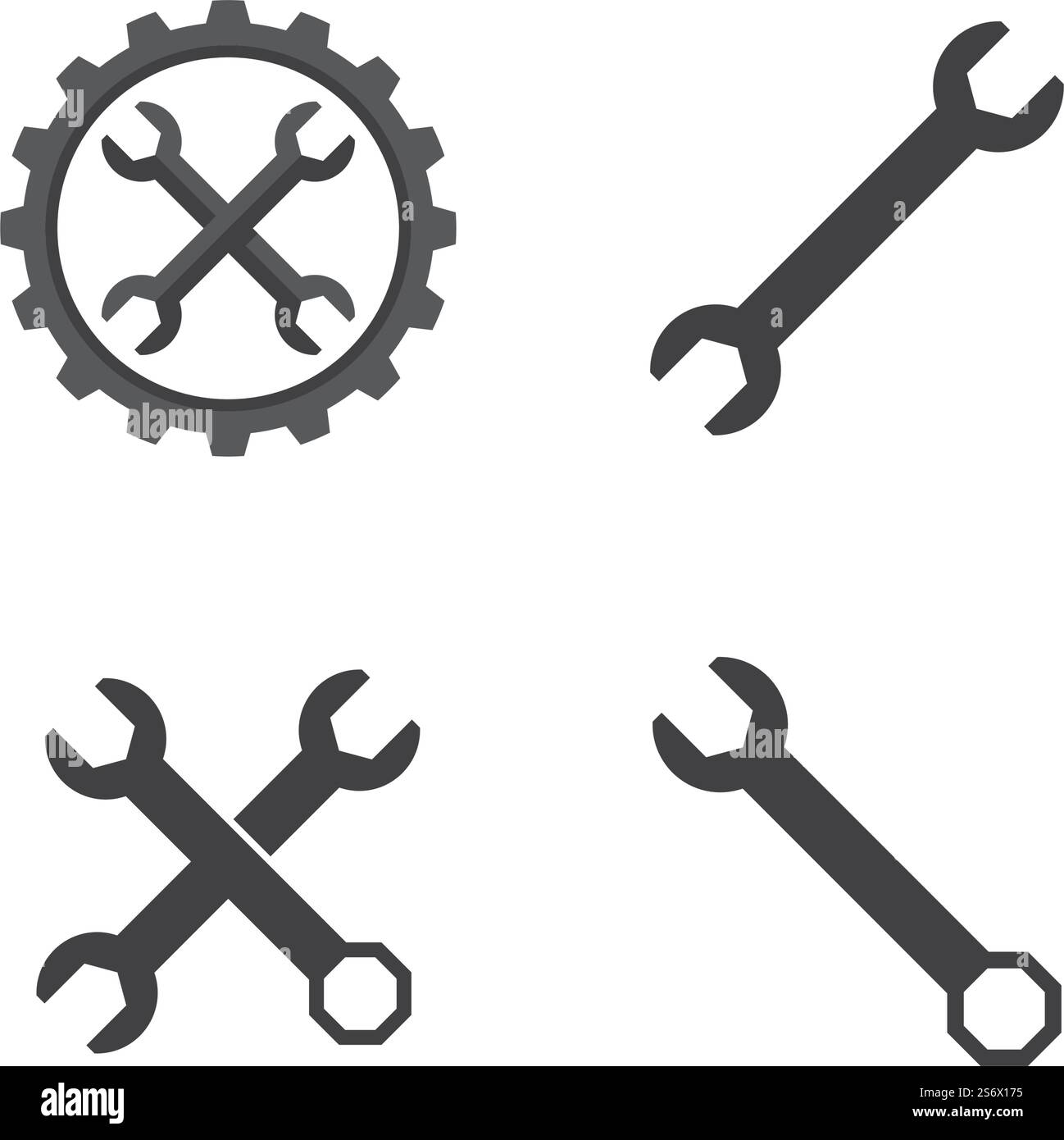 Wrench logo vector flat design Stock Vector Image & Art - Alamy