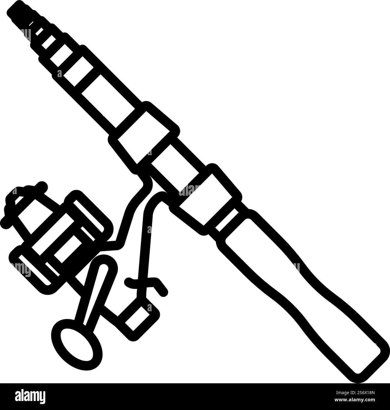 Icon Of Curved Fishing Tackle. Bold outline design with editable stroke ...