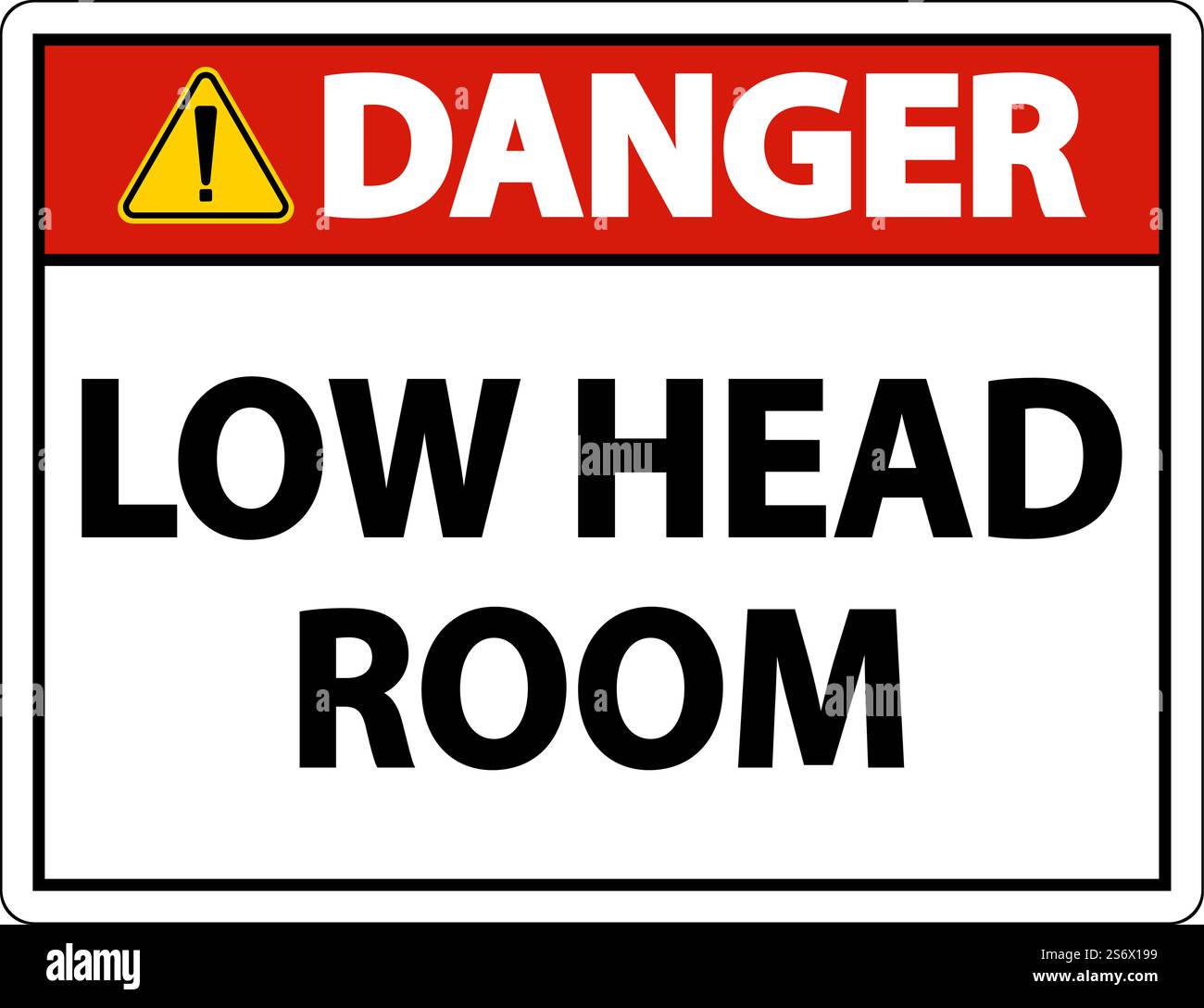 Danger Low Head Room Sign On White Background Stock Vector Image & Art ...