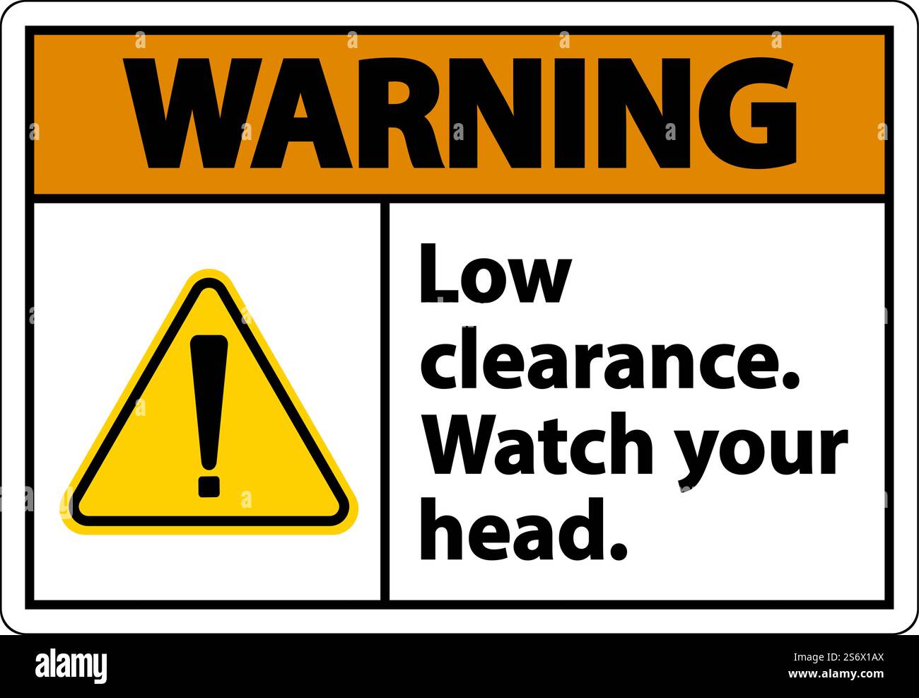 Warning Watch Your Head Sign On White Background Stock Vector Image ...