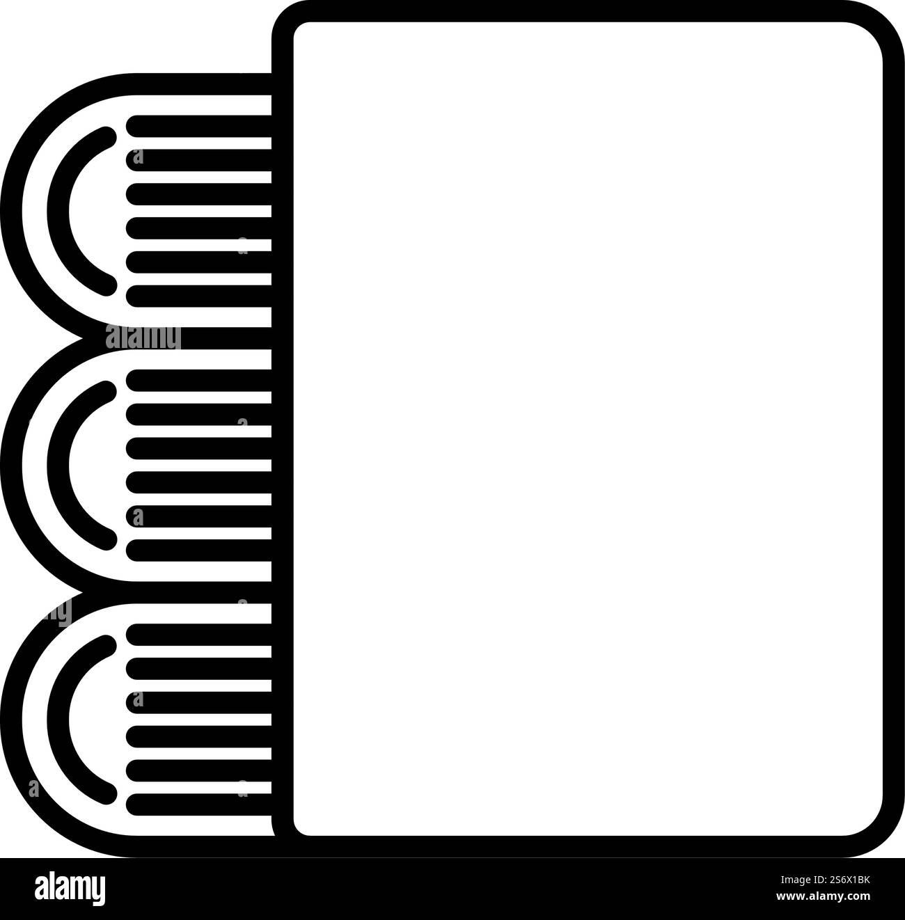 Stack Of Books Icon. Bold outline design with editable stroke width ...