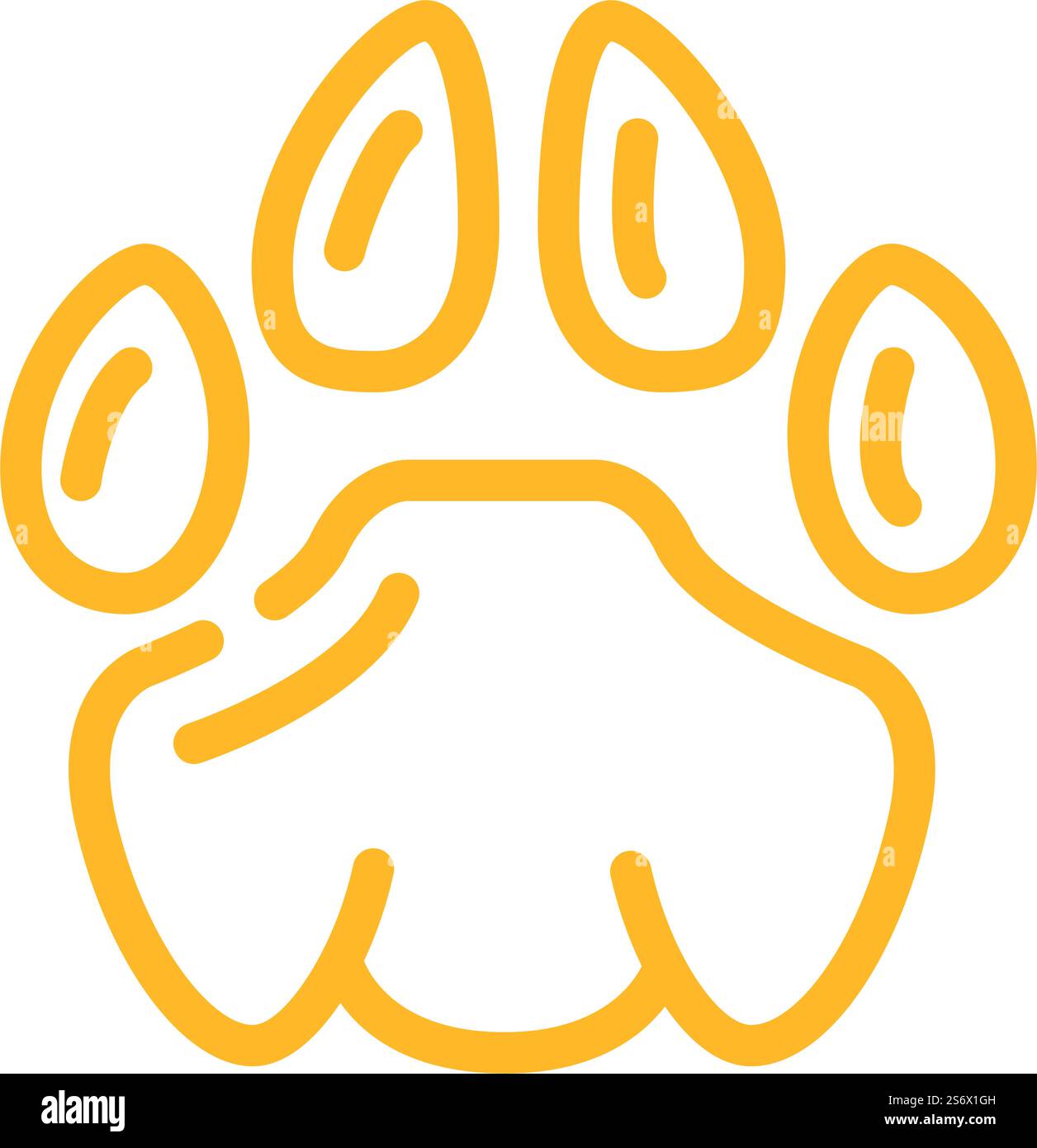 lion leg print color icon vector. lion leg print sign. isolated symbol ...