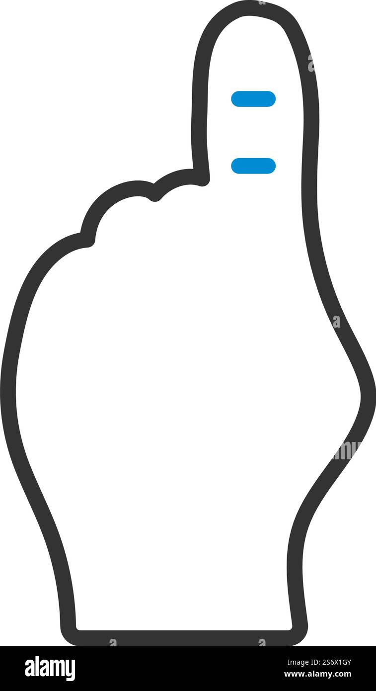 American Football Foam Finger Icon. Editable Bold Outline With Color ...