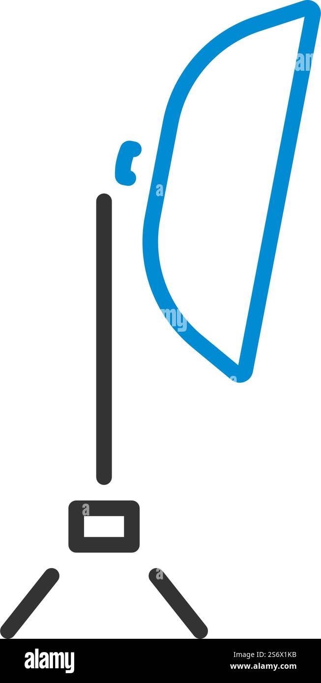 Icon Of Softbox Light. Editable Bold Outline With Color Fill Design. Vector Illustration Stock ...