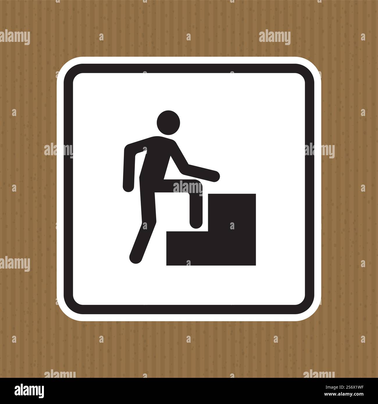Caution Step Up Sign On White Background Stock Vector Image & Art - Alamy