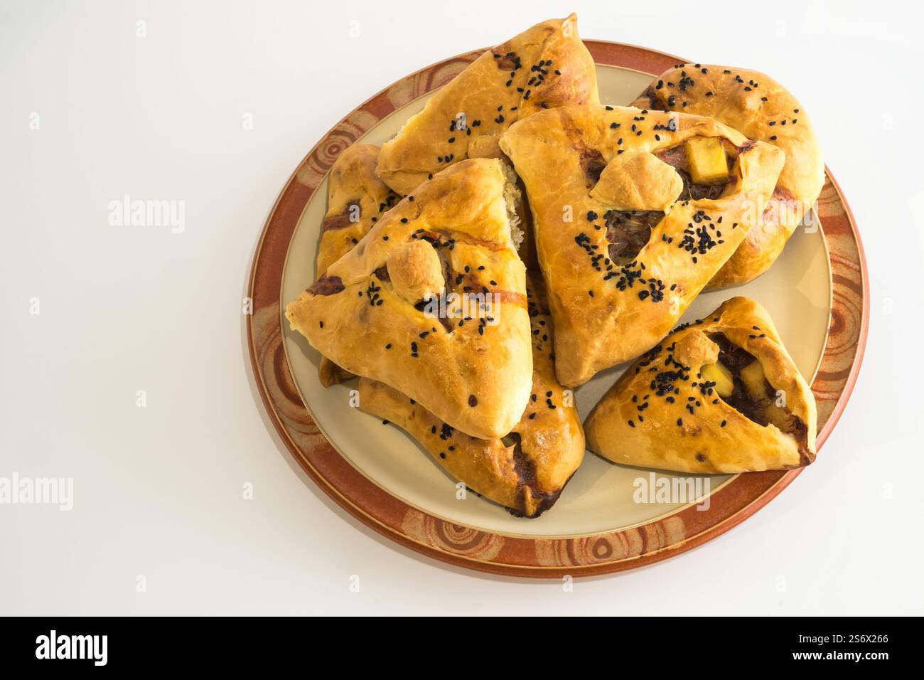 Tatar meat and potato pie Stock Photo - Alamy