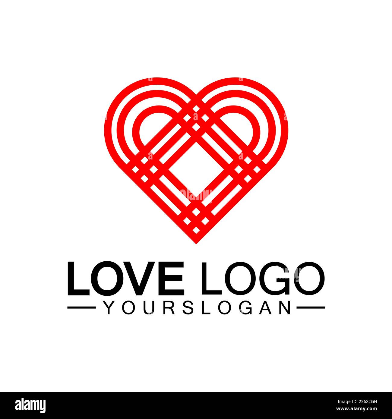 Love logo design vector,geometric hearth logo vector, linear love ...