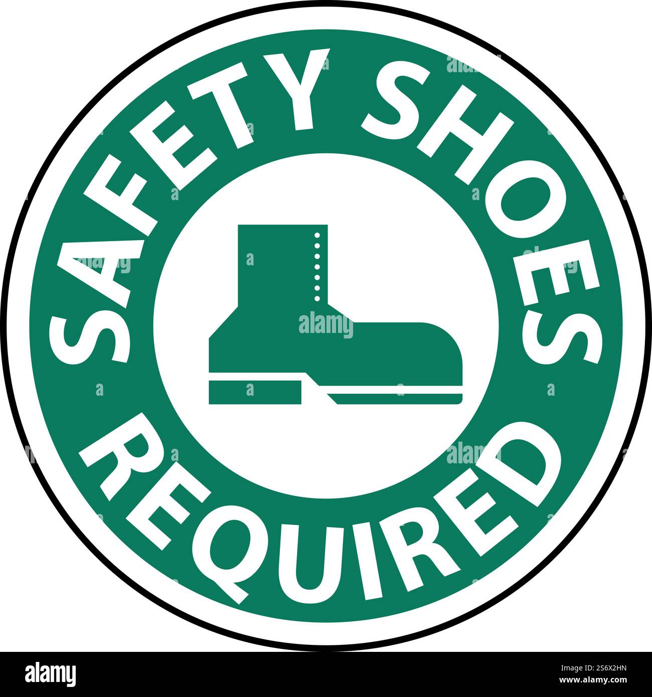 Safety Shoes Required Floor Sign On White Background Stock Vector Image ...