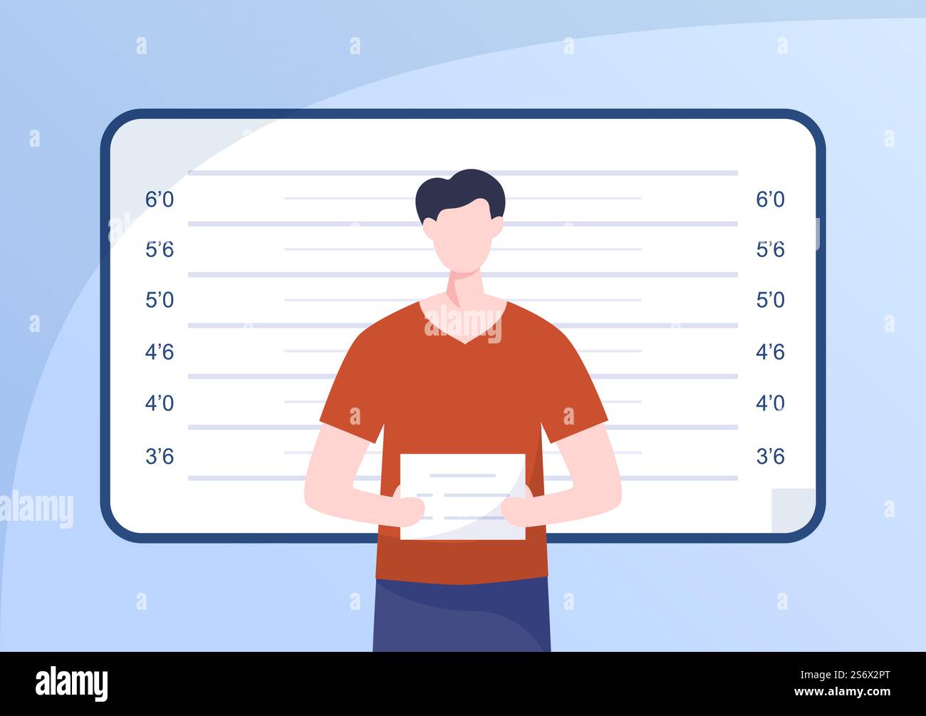 Photo of Criminals in Police Line Holding Personal Data for Photo ...