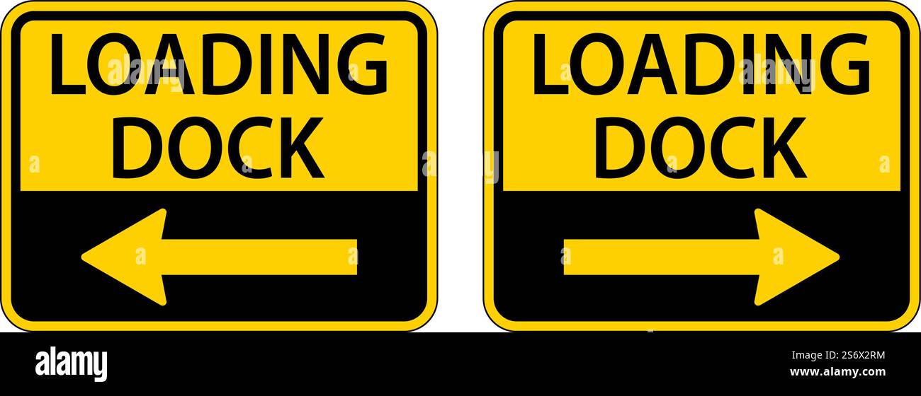 Loading Dock ,Left Arrow Sign ,Right Arrow Sign On White Background ...
