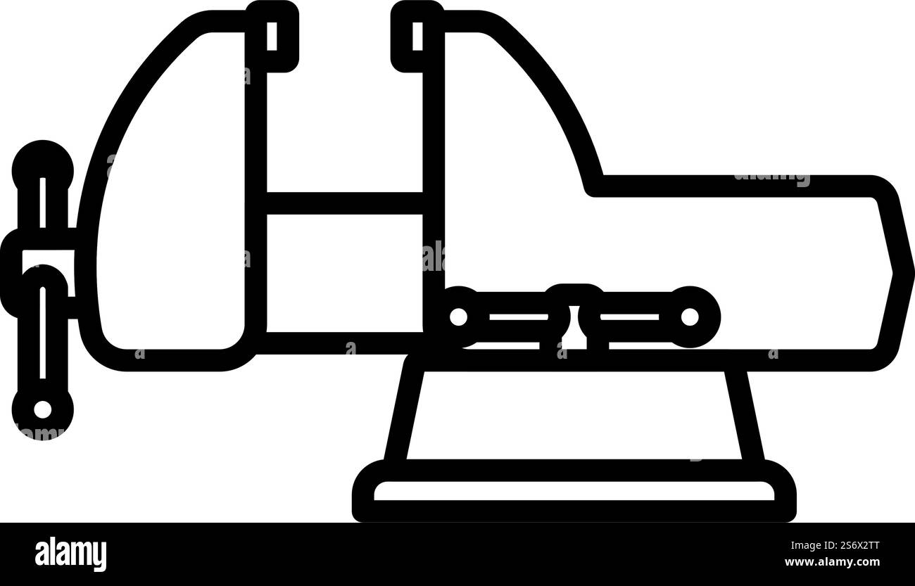 Icon Of Vise. Bold outline design with editable stroke width. Vector ...