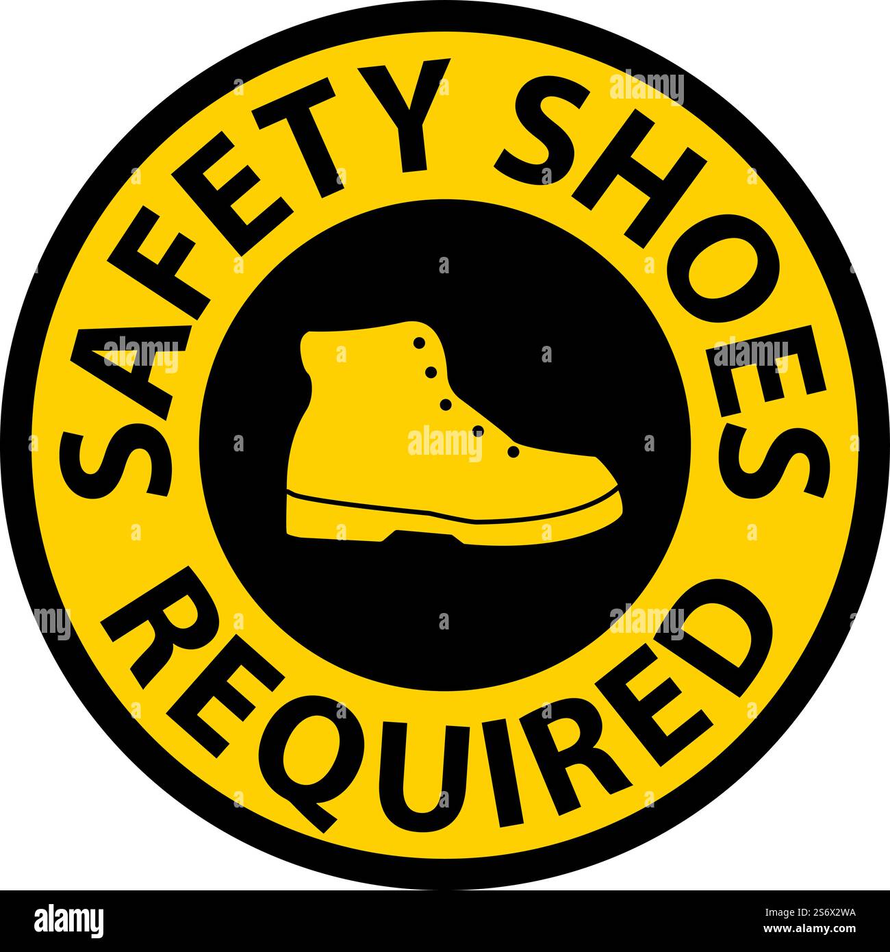 Safety Shoes Required Floor Sign On White Background Stock Vector Image ...