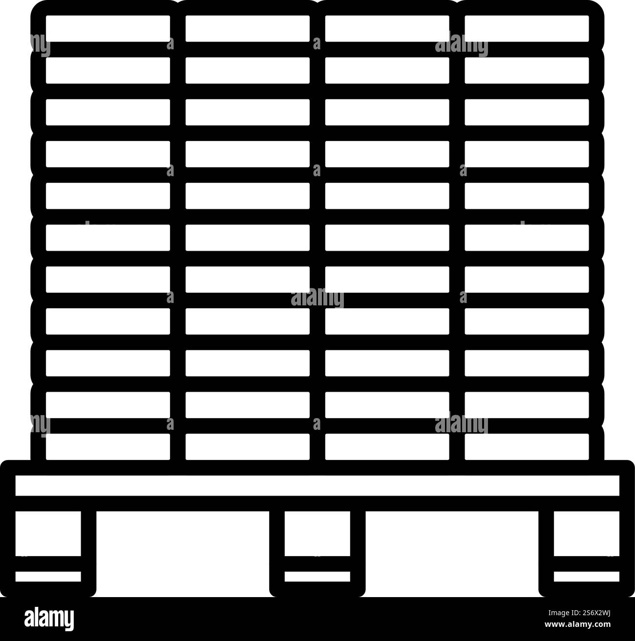 Icon Of Construction Pallet. Bold outline design with editable stroke width. Vector Illustration ...
