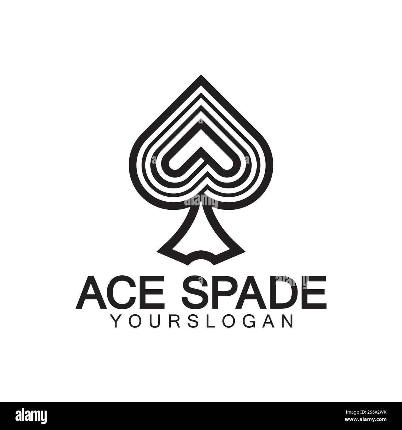 Ace of Spades icon logo design. Flat related icon for web and mobile ...