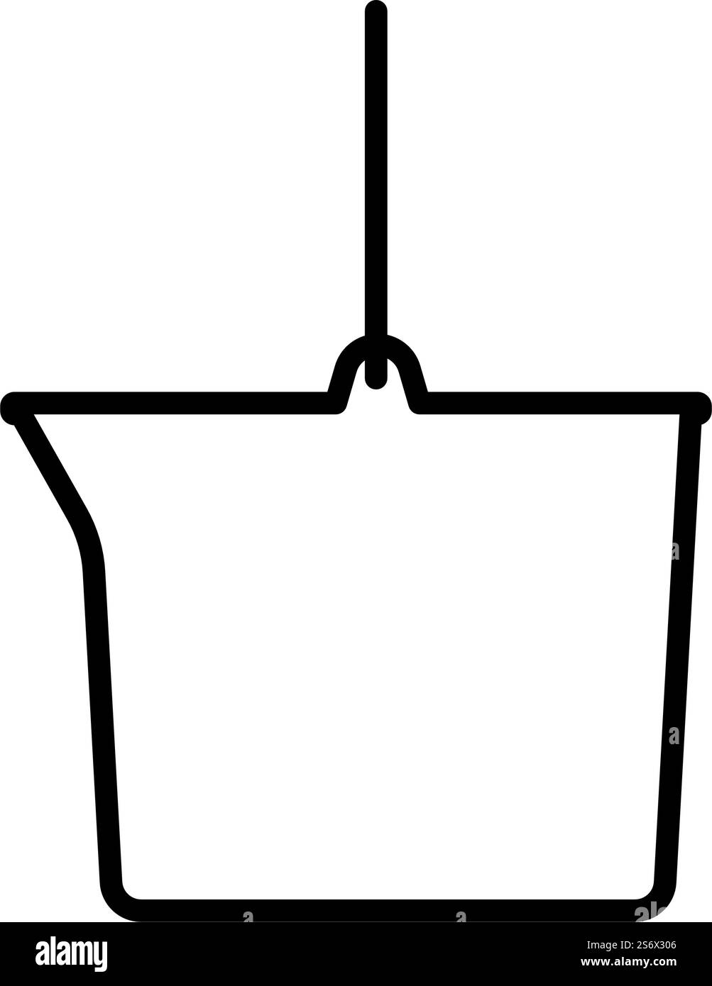 Icon Of Bucket. Bold outline design with editable stroke width. Vector ...