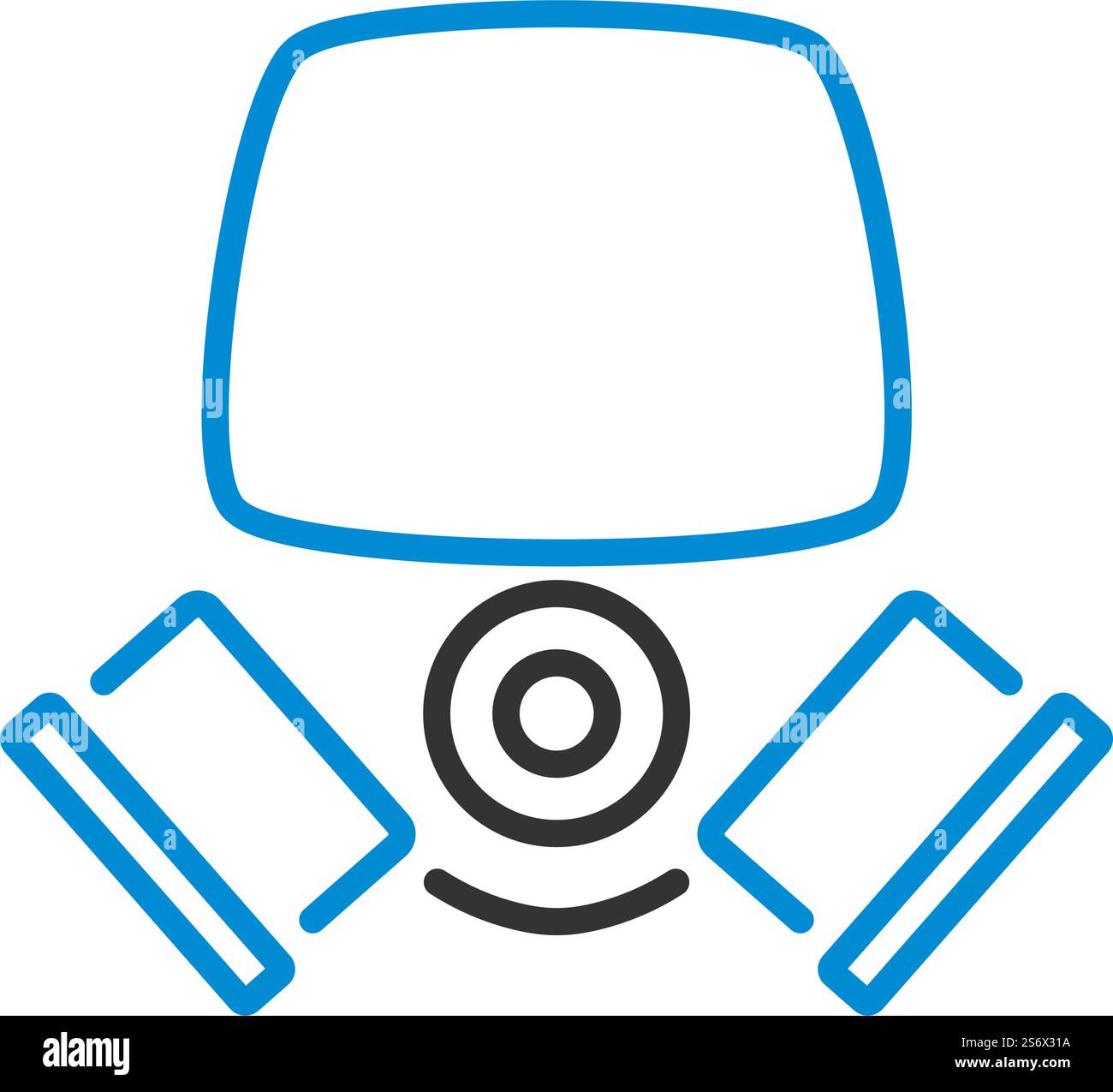 Fire Mask Icon. Editable Bold Outline With Color Fill Design. Vector ...