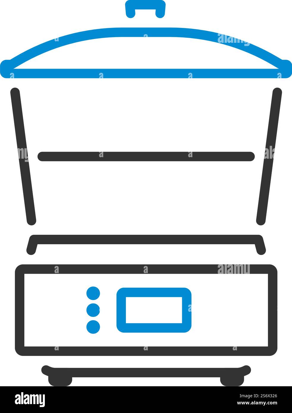 Kitchen Steam Cooker Icon. Editable Bold Outline With Color Fill Design ...