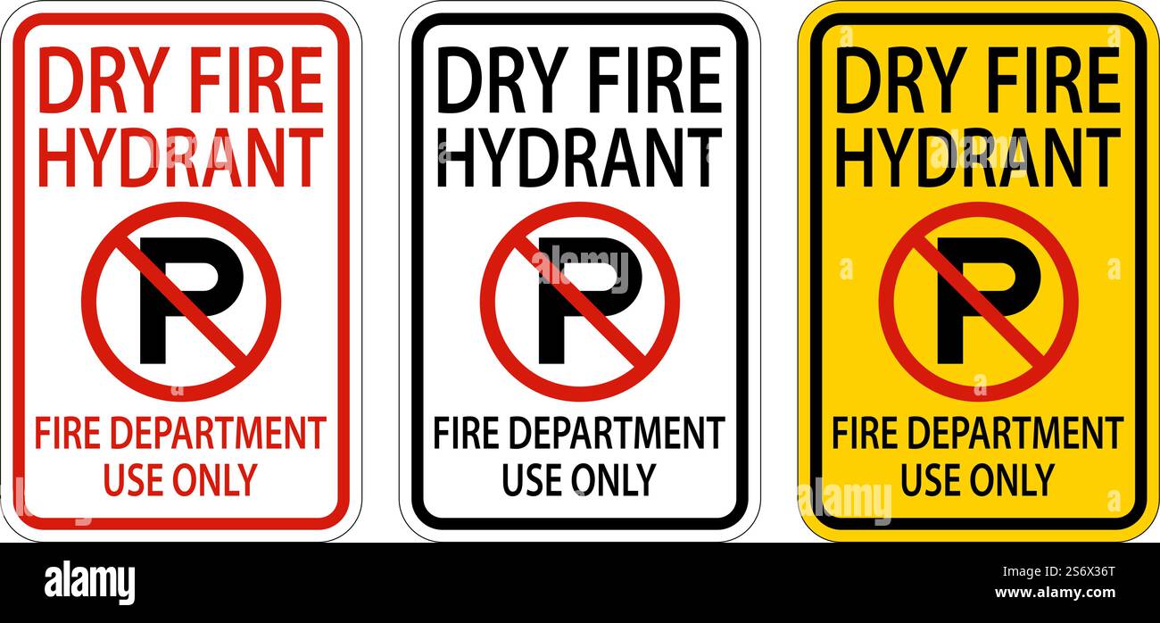 Dry Fire Hydrant Sign On White Background Stock Vector Image & Art - Alamy