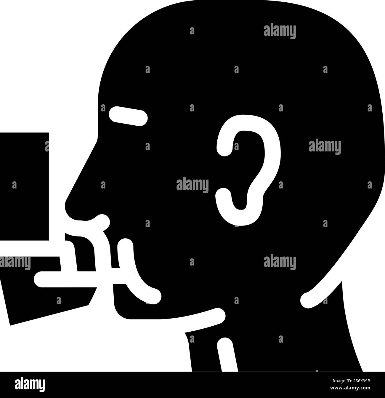 asthma health problem glyph icon vector. asthma health problem sign ...