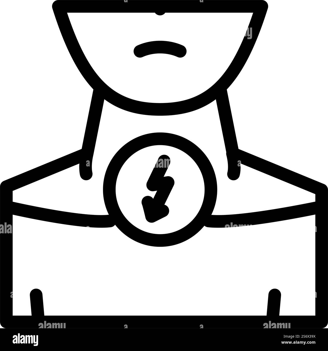 sore throat line icon vector. sore throat sign. isolated contour symbol ...