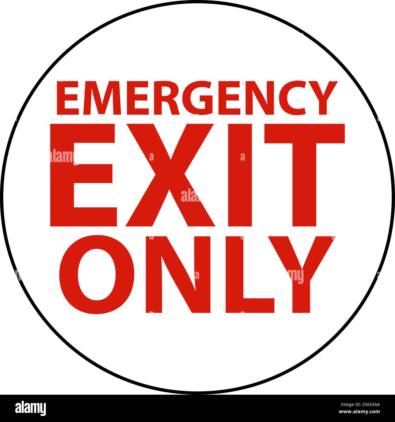 Emergency Exit Only Floor Sign On White Background Stock Vector Image ...