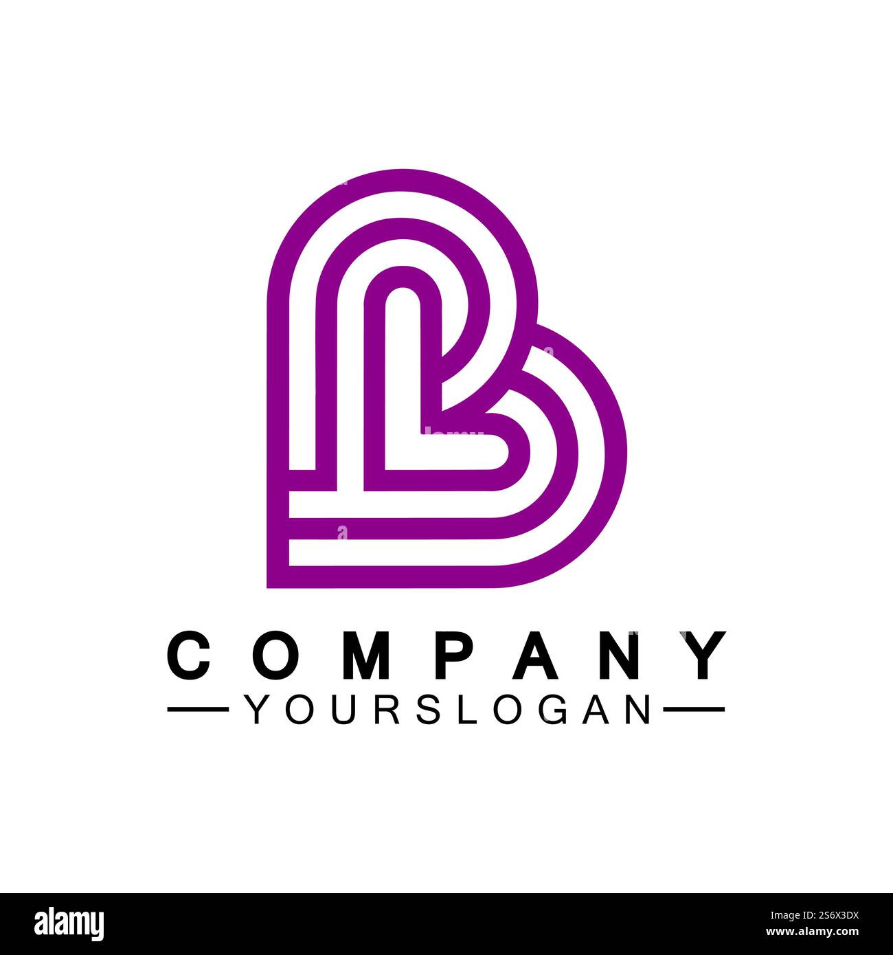 Initial letter B love heart logo design Stock Vector Image & Art - Alamy