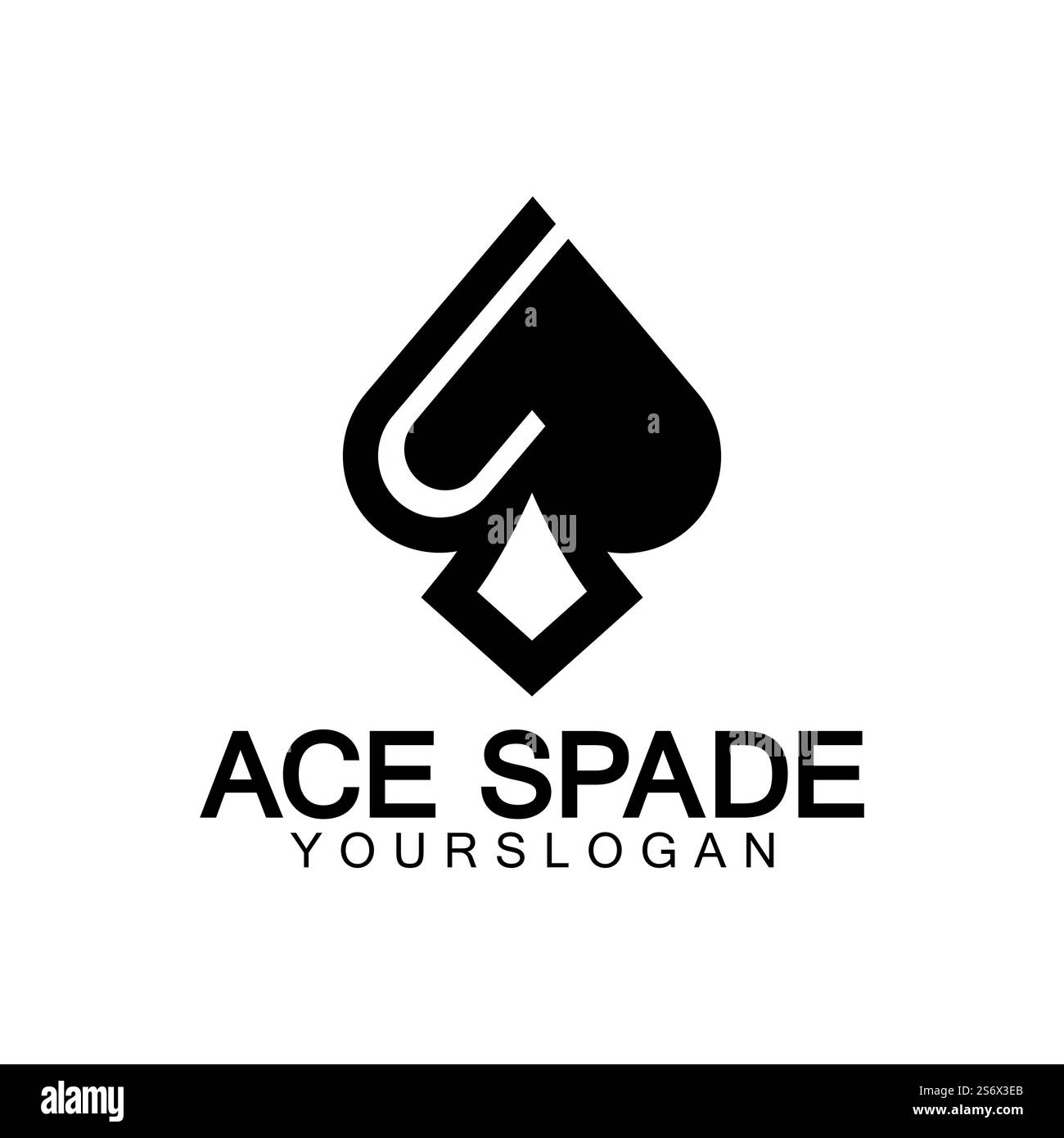 Ace of Spades icon logo design. Flat related icon for web and mobile ...