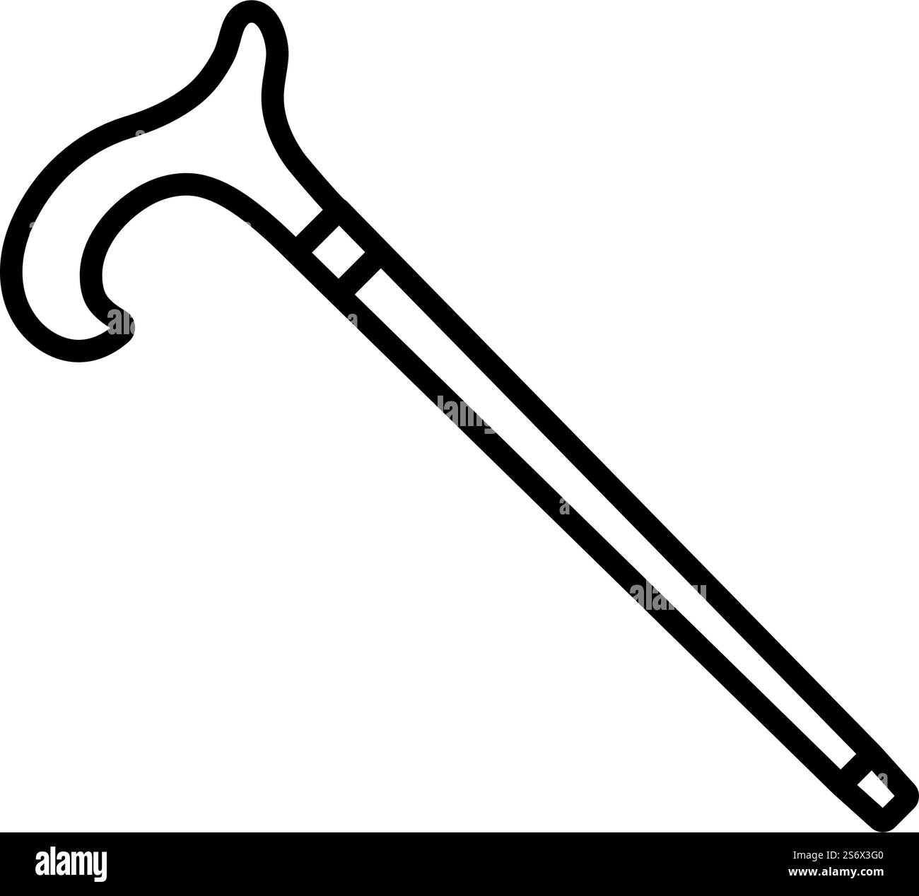 Walking Stick Icon. Bold outline design with editable stroke width ...