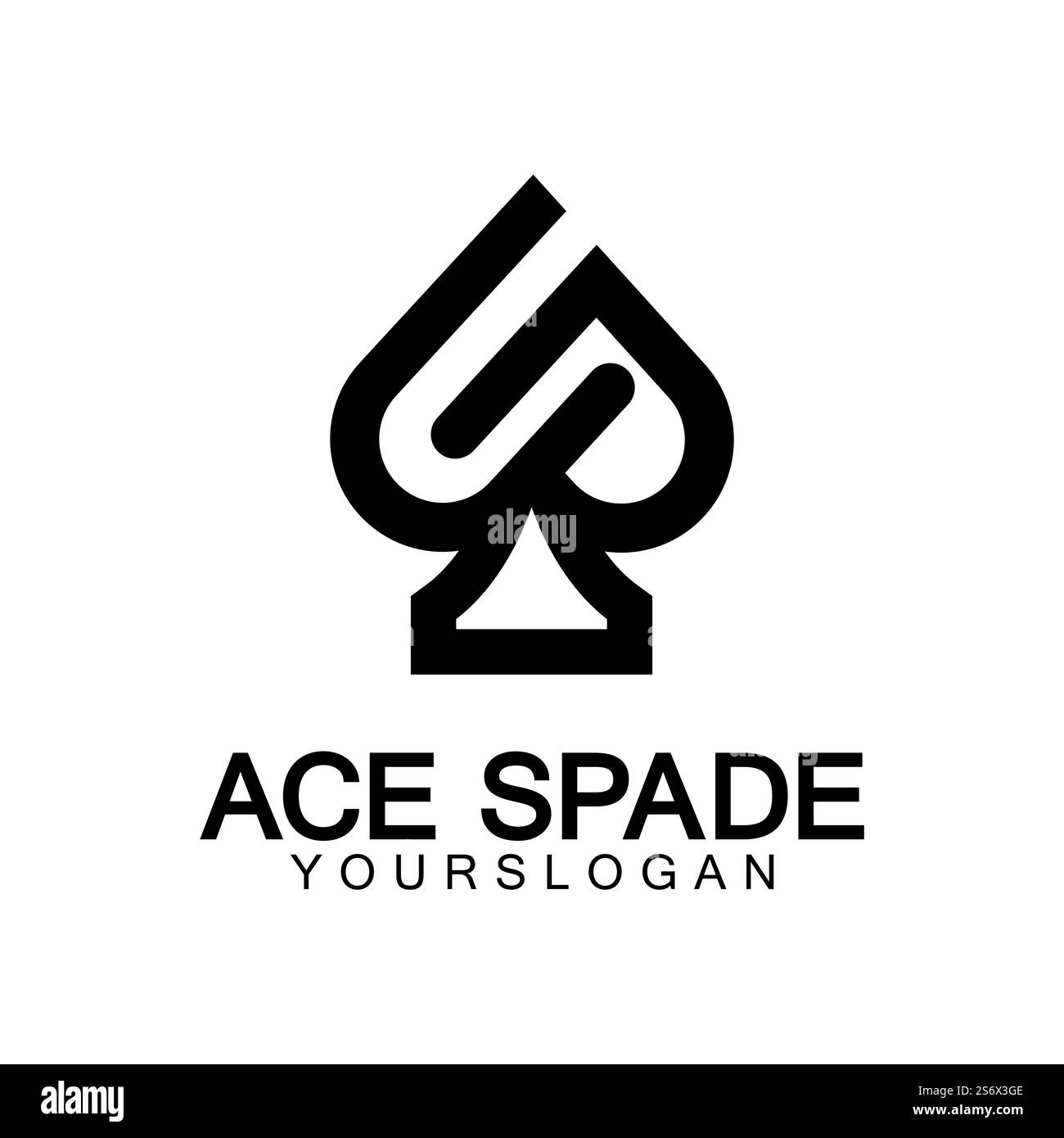 Ace of Spades icon logo design. Flat related icon for web and mobile ...
