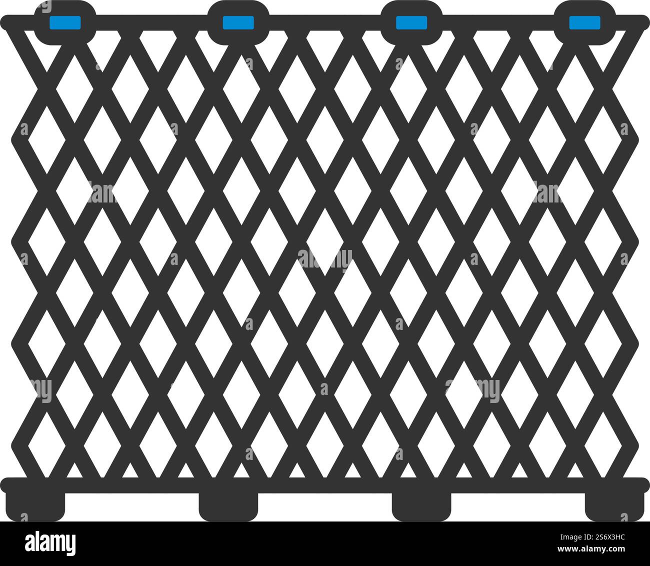 Icon Of Fishing Net. Editable Bold Outline With Color Fill Design ...