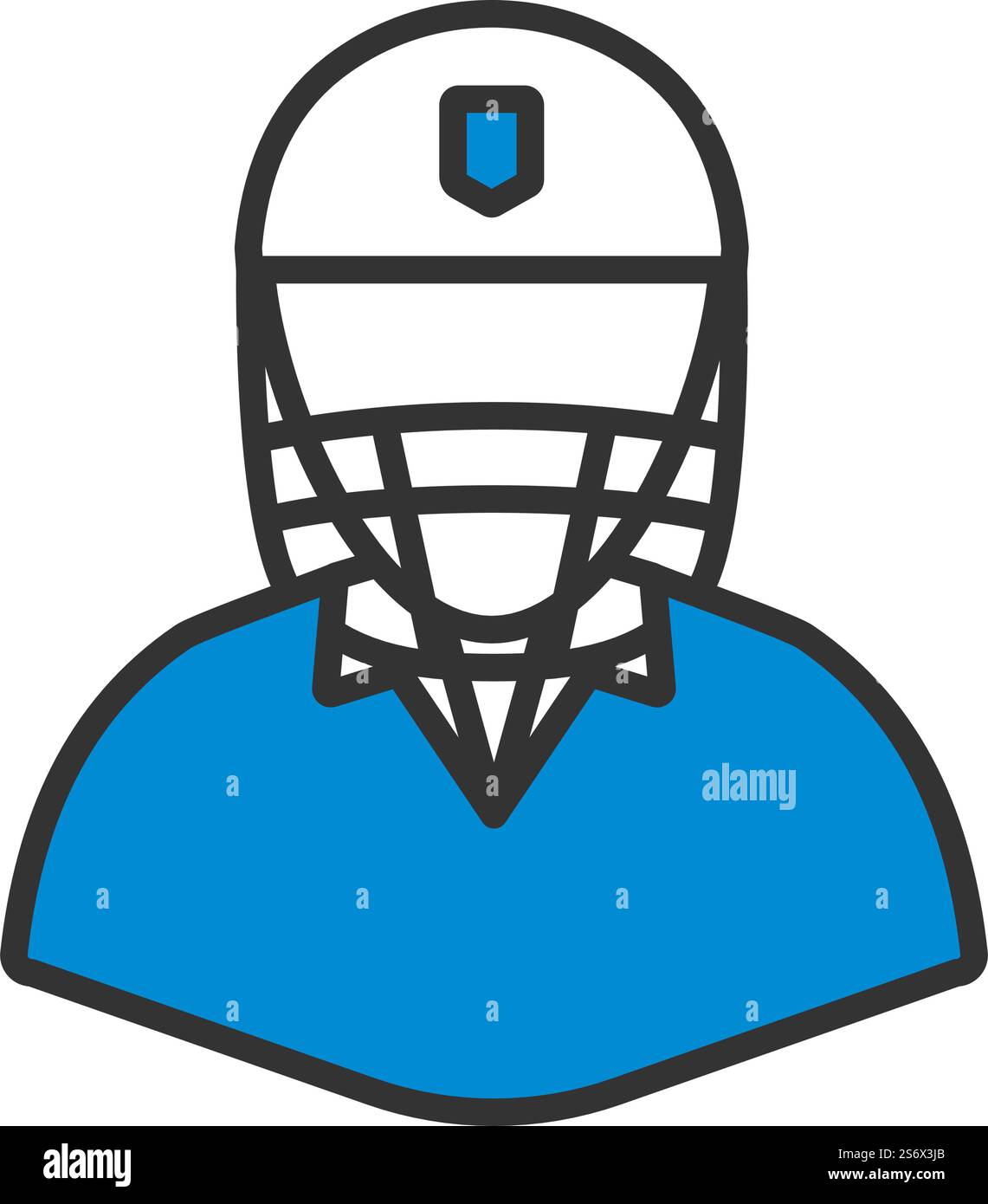 Cricket Player Icon. Editable Bold Outline With Color Fill Design ...