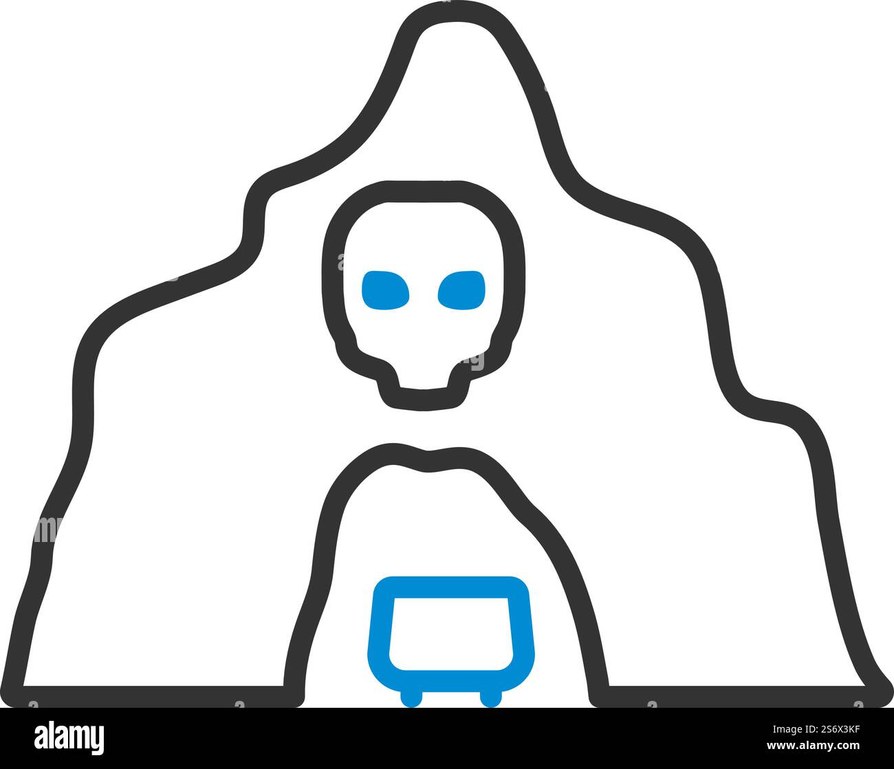 Scare Cave Icon. Editable Bold Outline With Color Fill Design. Vector ...
