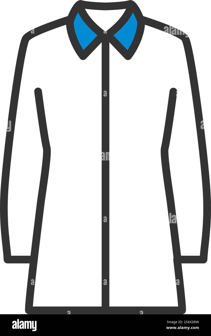 Business Blouse Icon. Editable Bold Outline With Color Fill Design ...